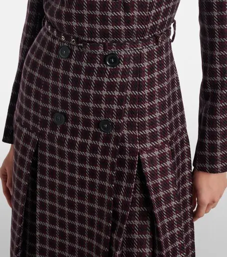 EMILIA WICKSTEAD Chaney Houndstooth Wool-blend Midi Dress