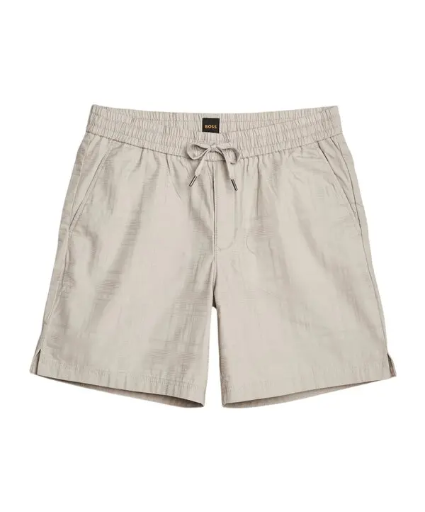 Hugo Boss Drawstring-detail Checked Shorts
