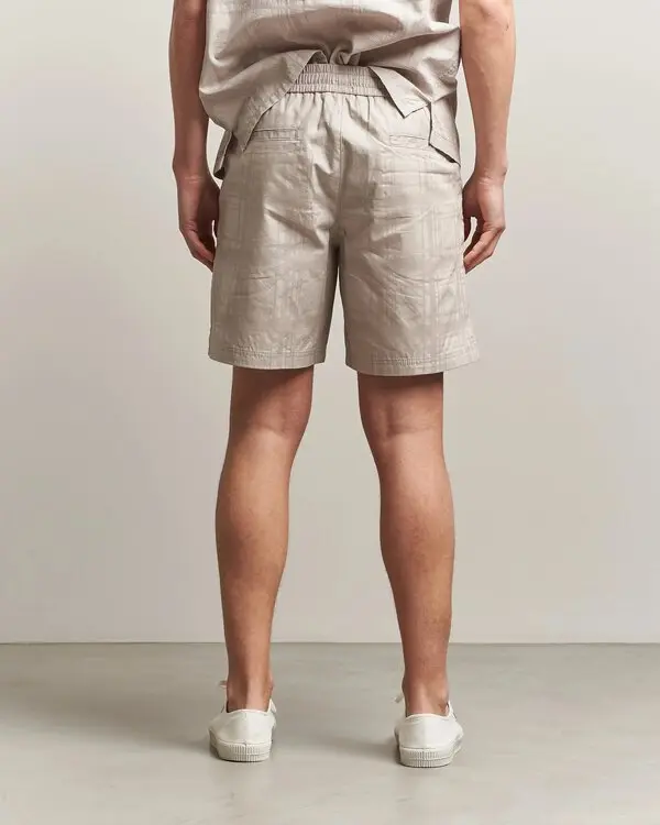 Hugo Boss Drawstring-detail Checked Shorts