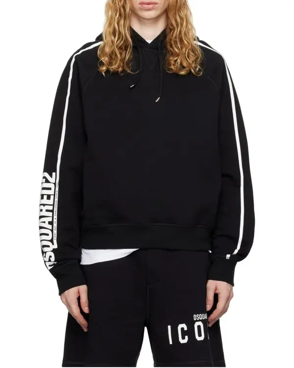 Dsquared2 Logo Printed Drawstring Hoodie