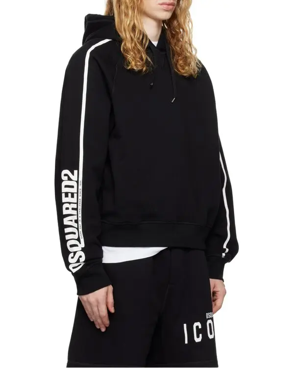 Dsquared2 Logo Printed Drawstring Hoodie