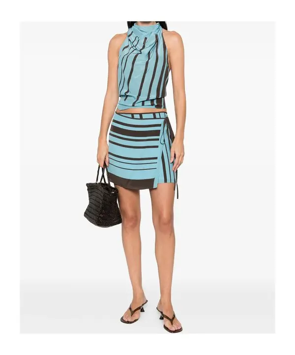 SIR. Sleeveless Halter Neck Top - Blue