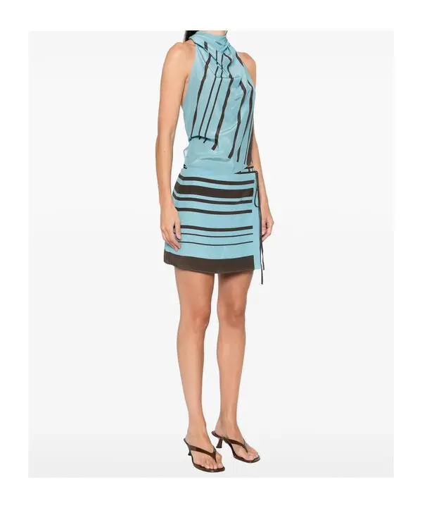 SIR. Sleeveless Halter Neck Top - Blue