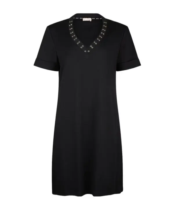 Liu Jo Decorative Eyelets Short Dress - Black