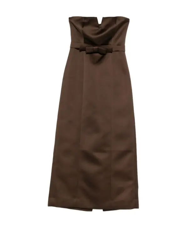 P.a.r.o.s.h Bow-detail Strapless Maxi Dress