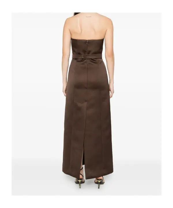 P.a.r.o.s.h Bow-detail Strapless Maxi Dress
