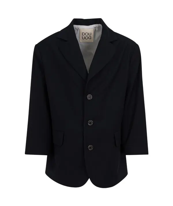 DOUUOD Single-breasted Blazer - Black