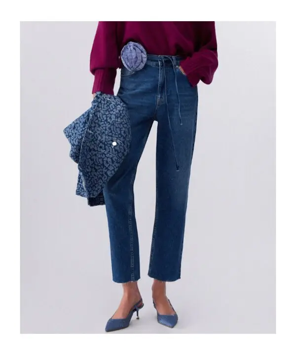Liu Jo Logo Patch Straight-leg Jeans