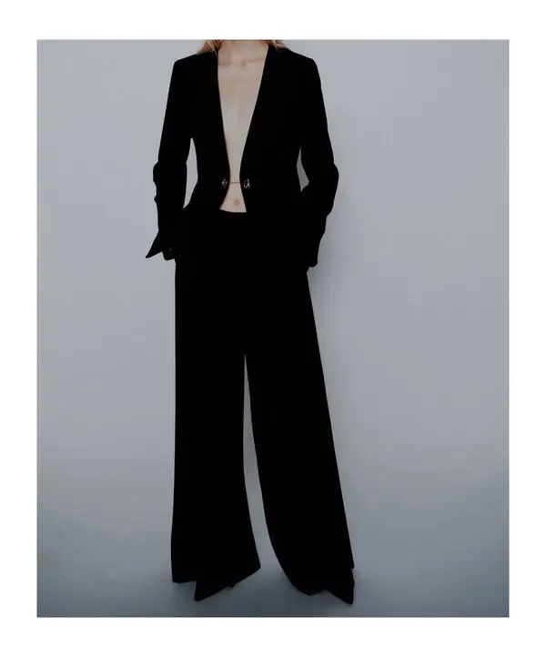 Marella Envers Satin Collarless Blazer