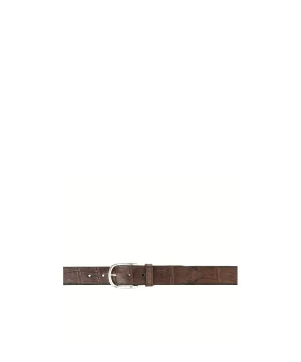 Orciani Embossed Leather Belt With Buckle