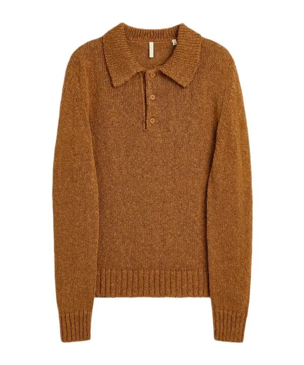 SUNFLOWER Long-sleeved Polo Collar Sweater