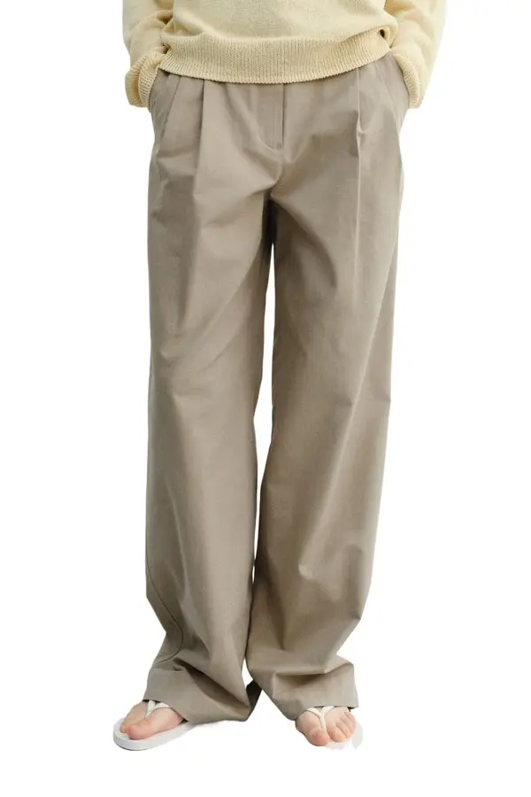 DUNST Pleated Wide-leg Pants