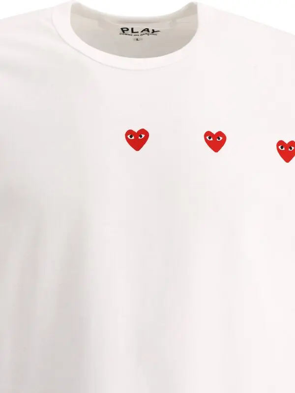 Play Comme Des Garcon Triple Hearts T-shirt