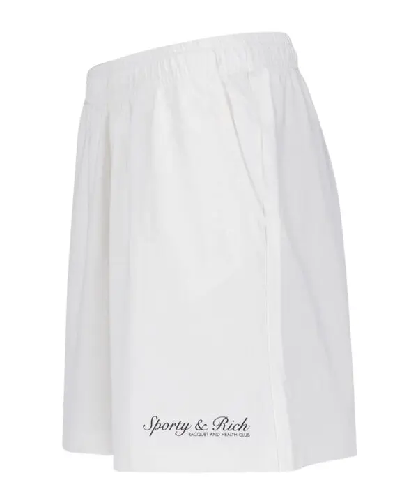 SPORTY  RICH Sporty & Rich Elastic Waist Shorts With Logo Detail