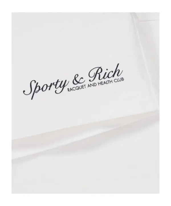 SPORTY  RICH Sporty & Rich Elastic Waist Shorts With Logo Detail