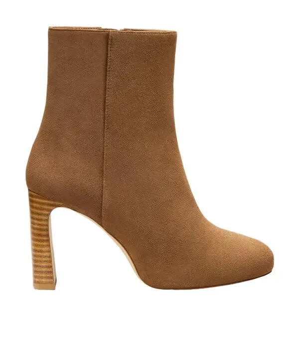 STUART WEITZMAN Babette Platform Zip Bootie - Brown
