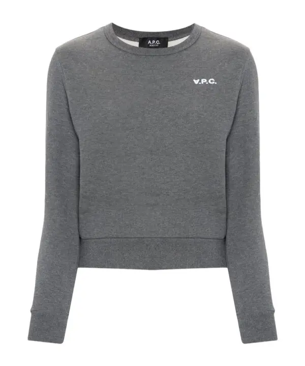 A.p.c. Flocked-logo Cotton Sweatshirt