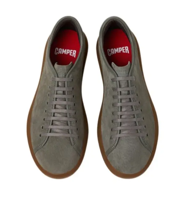Camper Gray Nubuck And Leather Sneakers For Men