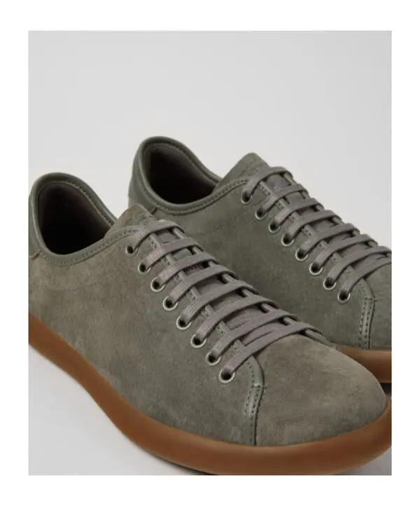 Camper Gray Nubuck And Leather Sneakers For Men