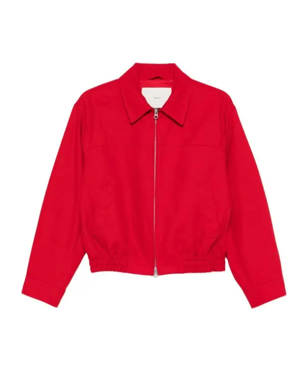DUNST Elasticated Waistband Zip-up Jacket - Red