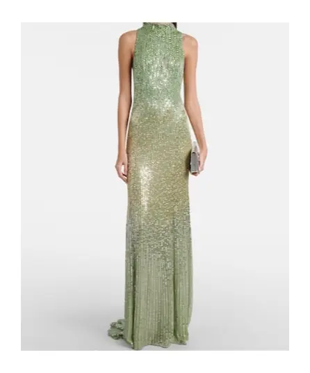 Jenny Packham Benie Embellished Halterneck Gown