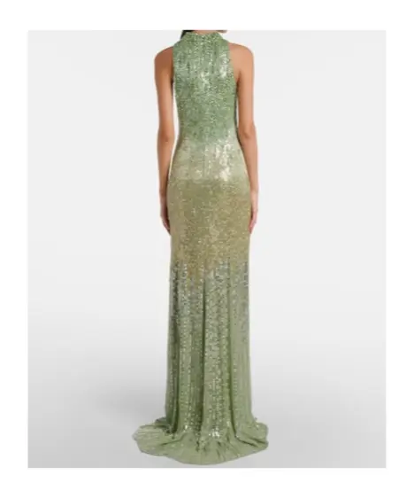 Jenny Packham Benie Embellished Halterneck Gown