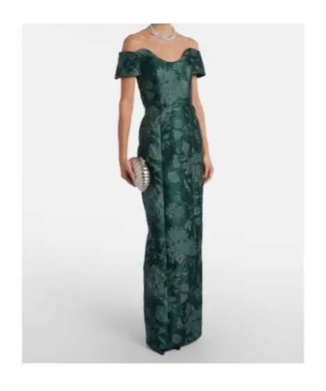EMILIA WICKSTEAD Aislinn Floral Cloqué Bustier Gown