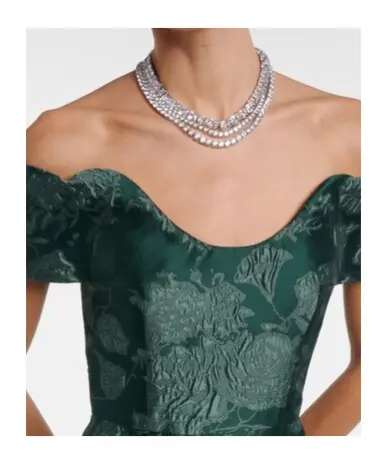 EMILIA WICKSTEAD Aislinn Floral Cloqué Bustier Gown