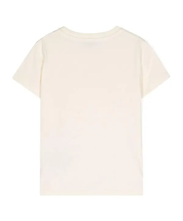 Moncler Embroidered Logo Crewneck T-shirt - Beige