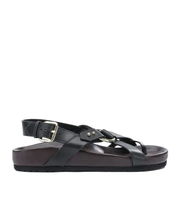 Soeur Round-toe Flat Sandals