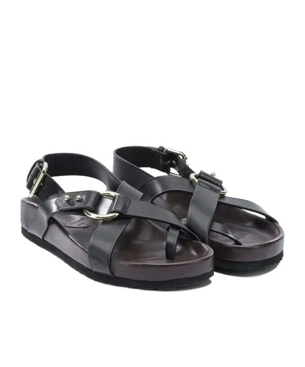 Soeur Round-toe Flat Sandals