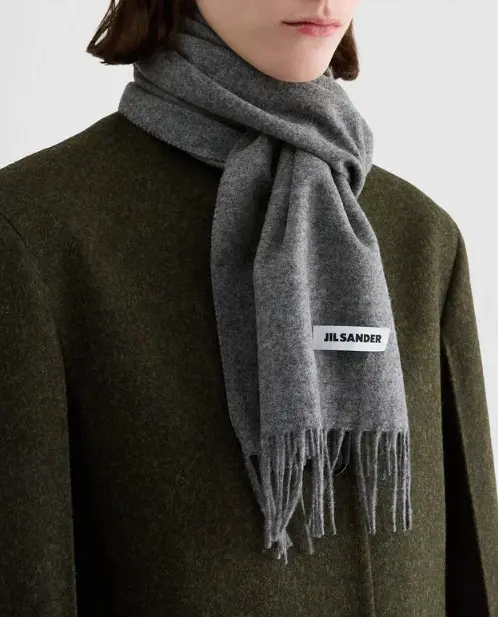 JIL SANDER Slim Wool Scarf