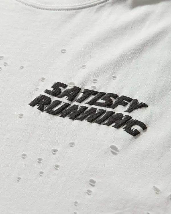 Satisfy Distressed Logo T-shirt - White
