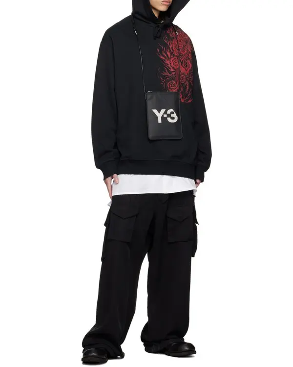 Y3 Logo Printed Zip-up Crossbody Bag