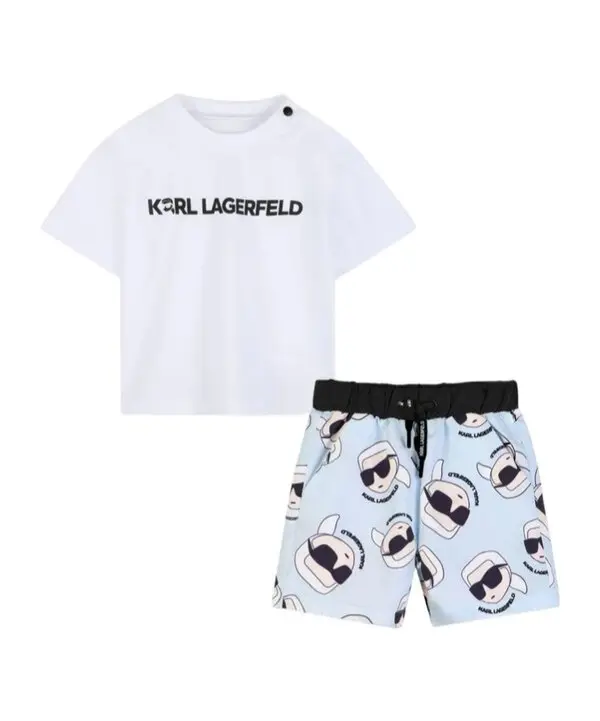 Karl Lagerfeld Short Set With Graphic Print