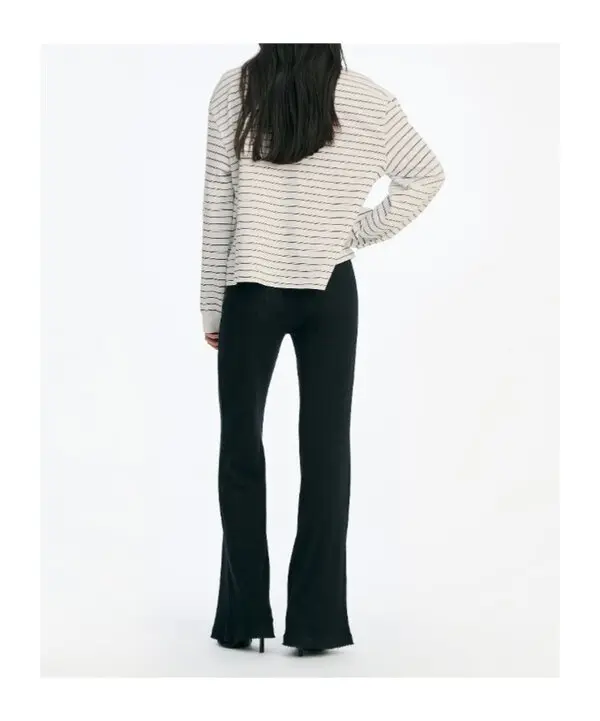 ROTATE BY BIRGER CHRISTENSEN Striped Long Sleeve Polo Top