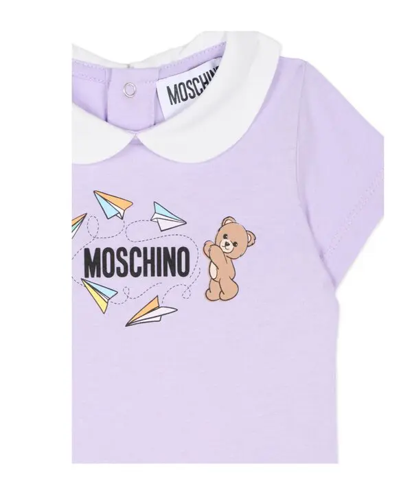 Moschino Collared Logo-print Romper