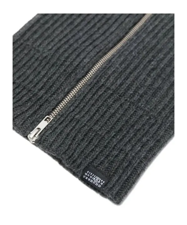 MAISON MARGIELA Ribbed Knit Zip-up Neck Warmer