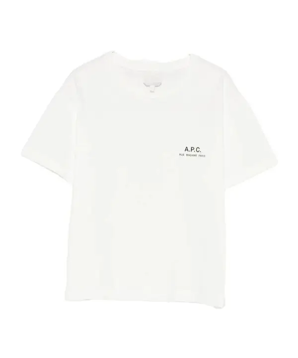 A.p.c. Logo Printed Crewneck T-shirt - White