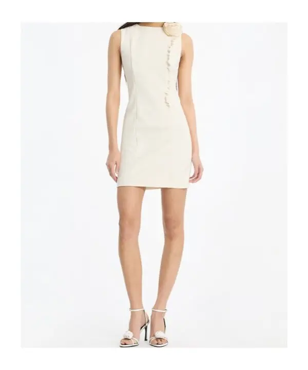 ROTATE BY BIRGER CHRISTENSEN Flower Ruffled Mini Dress