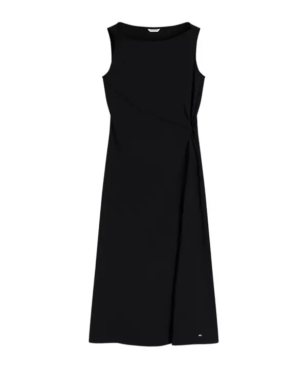 Tommy Hilfiger Sleeveless Boat Neck Dress With Knotted Waist