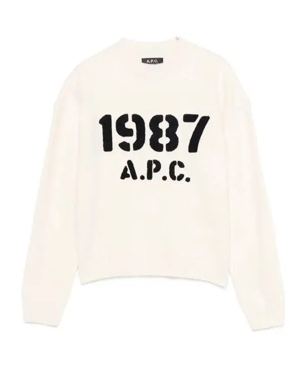 A.p.c. Long-sleeved Sweater - Ecru