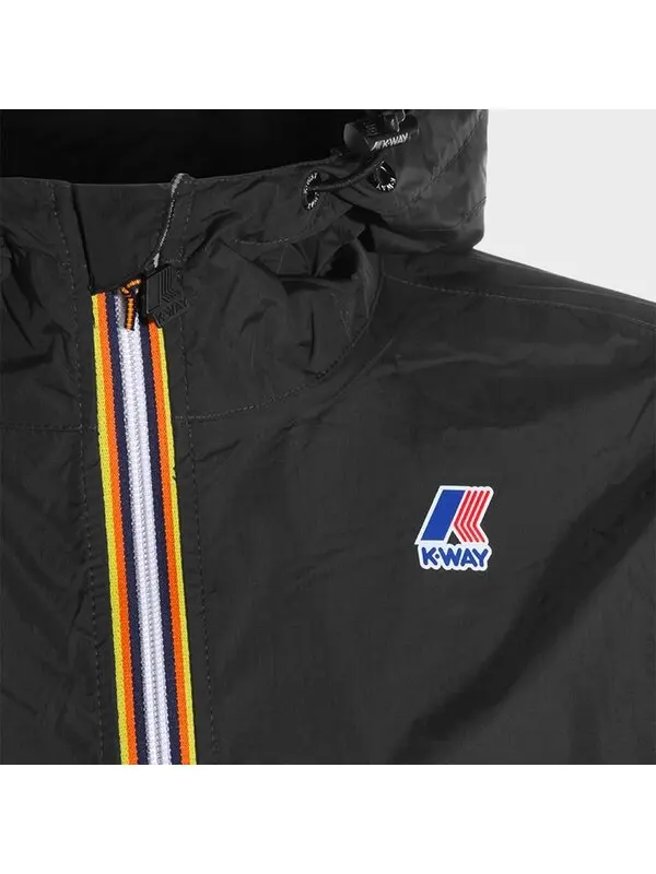 K-WAY Packable Hooded Jacket - Black
