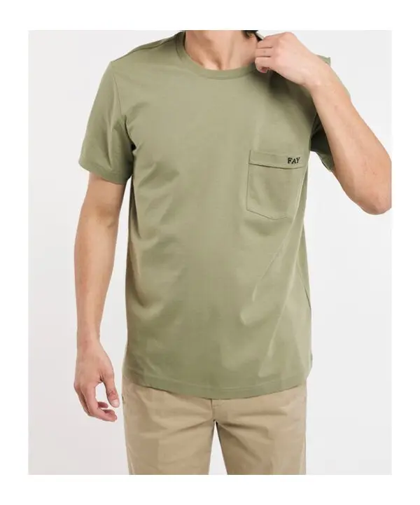FAY Pocket Crew Neck T-shirt