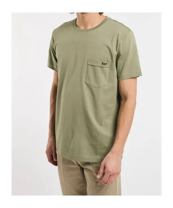 FAY Pocket Crew Neck T-shirt