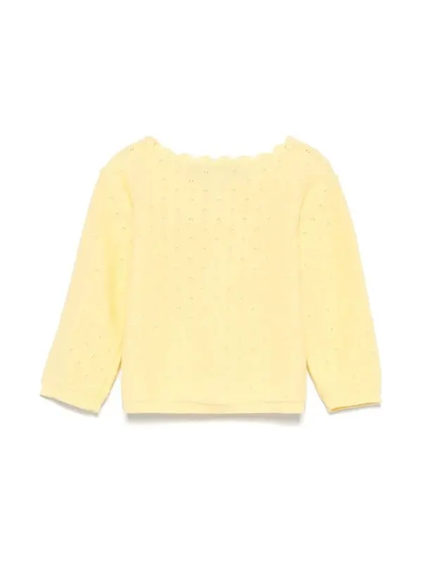 TARTINE ET CHOCOLAT Pointelle-knit Cardigan