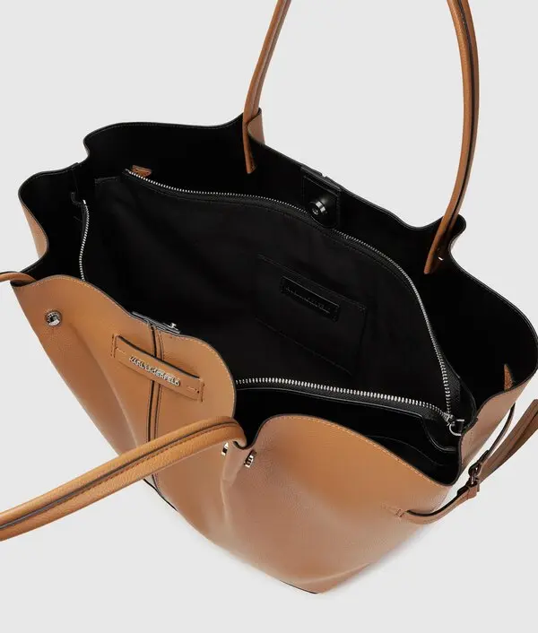 Karl Lagerfeld Top Handle Tote Bag - Caramel