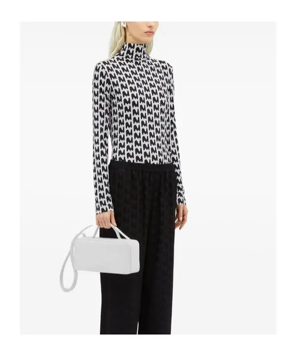 MSGM Logo-printed High-neck Long-sleeved T-shirt