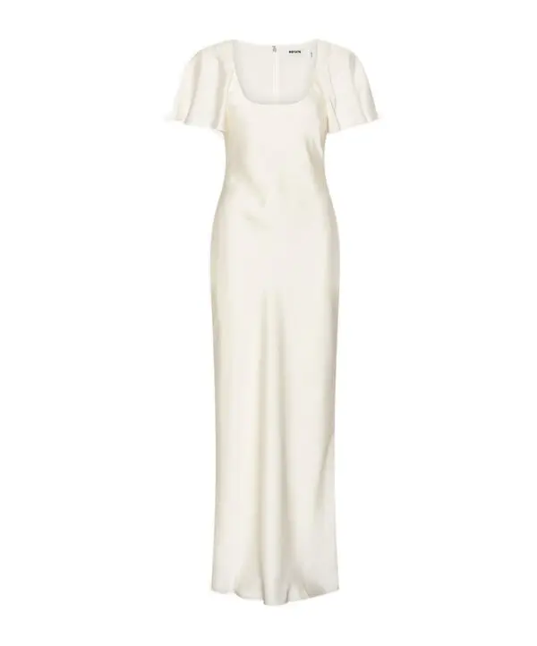 ROTATE BY BIRGER CHRISTENSEN Ruffled Long Maxi Dress