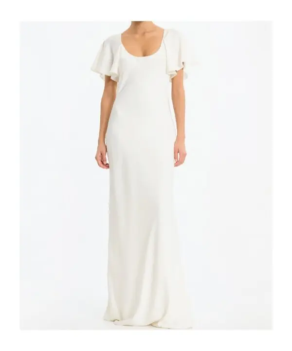 ROTATE BY BIRGER CHRISTENSEN Ruffled Long Maxi Dress